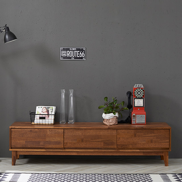 [히트가구] HZ2304 멀바우 원목 서랍형거실장 1800 - DOTI : 인테리어 전문 종합쇼핑몰