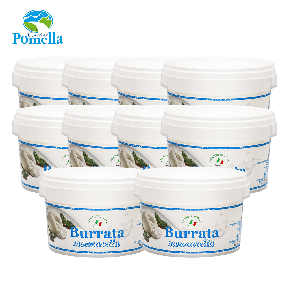 유로포멜라 냉동 부라타치즈 100g X 10컵 샐러드치즈 - CJ프레시마켓
