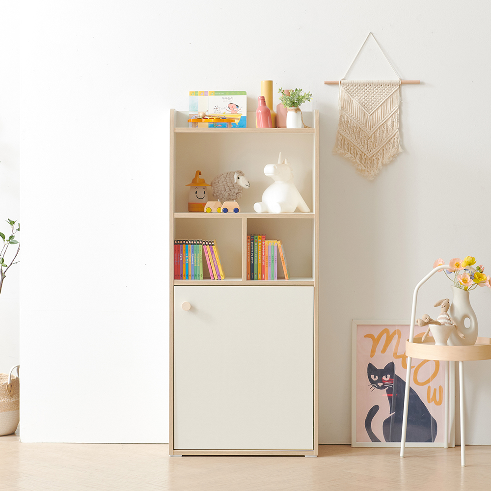 [퍼닉에스엠] 레아 모듈 4단 600 수납책장 1도어 - DOTI : 인테리어 전문 종합쇼핑몰