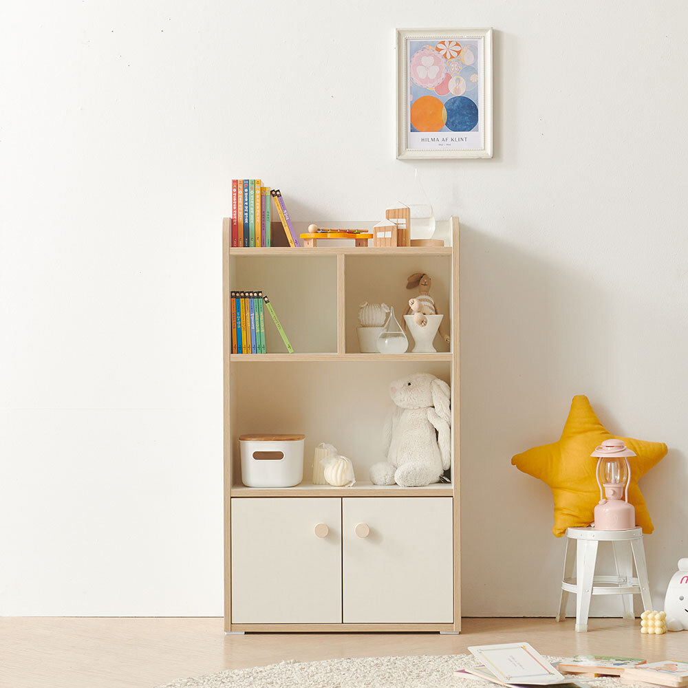 [퍼닉에스엠] 레아 모듈 3단 600 수납책장 2도어 - DOTI : 인테리어 전문 종합쇼핑몰