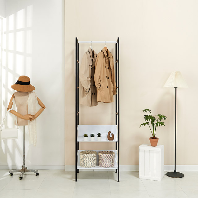 [히트가구] CZ324 스틸 2단 선반형 행거 600 3colors - DOTI 갓생을 위한 올인원 스토어