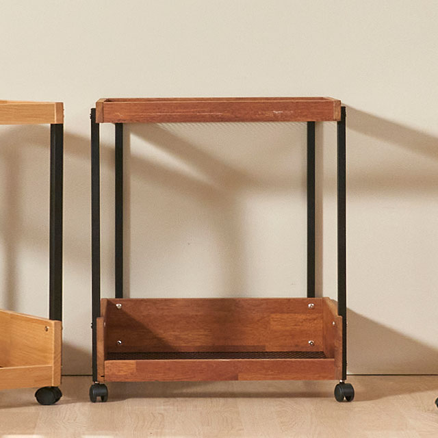 [히트가구] CZ3313 멀바우 원목 이동식 트레이 600 2colors - DOTI : 인테리어 전문 종합쇼핑몰